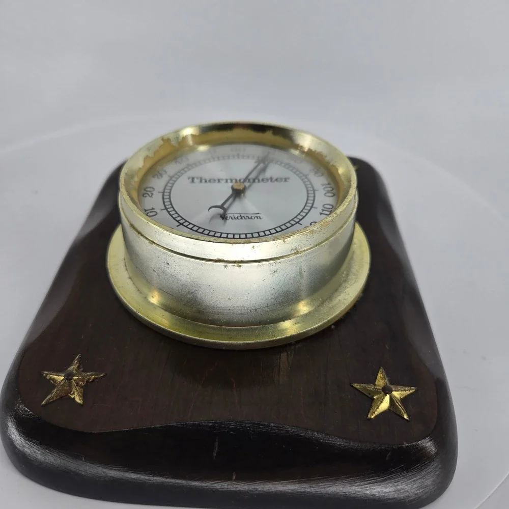 Verichron | Wall Decor | Vintage Verichron Wall Thermometer Wood Plaque ...